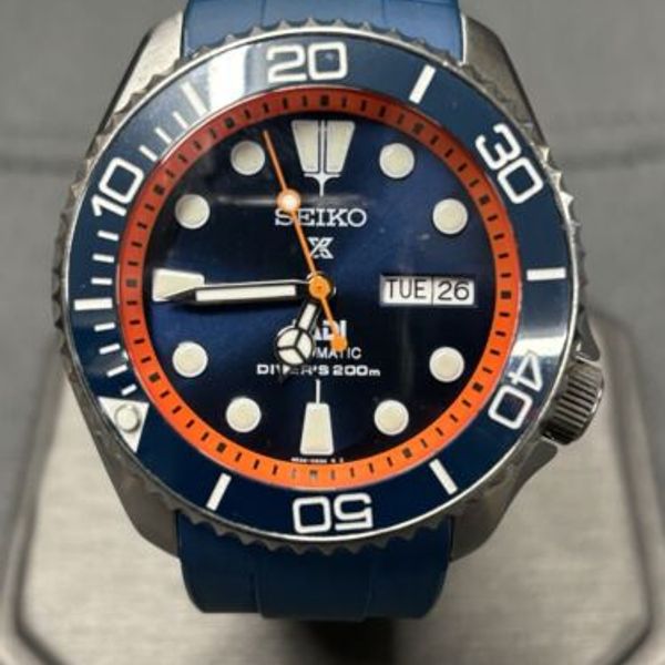 Seiko Custom PADI 200m Diverâ s Automatic Watch - Blue Rubber Band ...