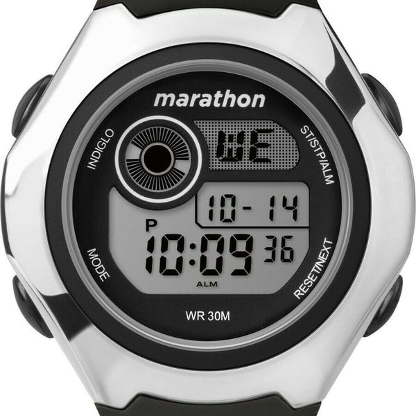 Timex Marathon Digital Watch - 5m32600 - New With Stopwatch & Alarm ...