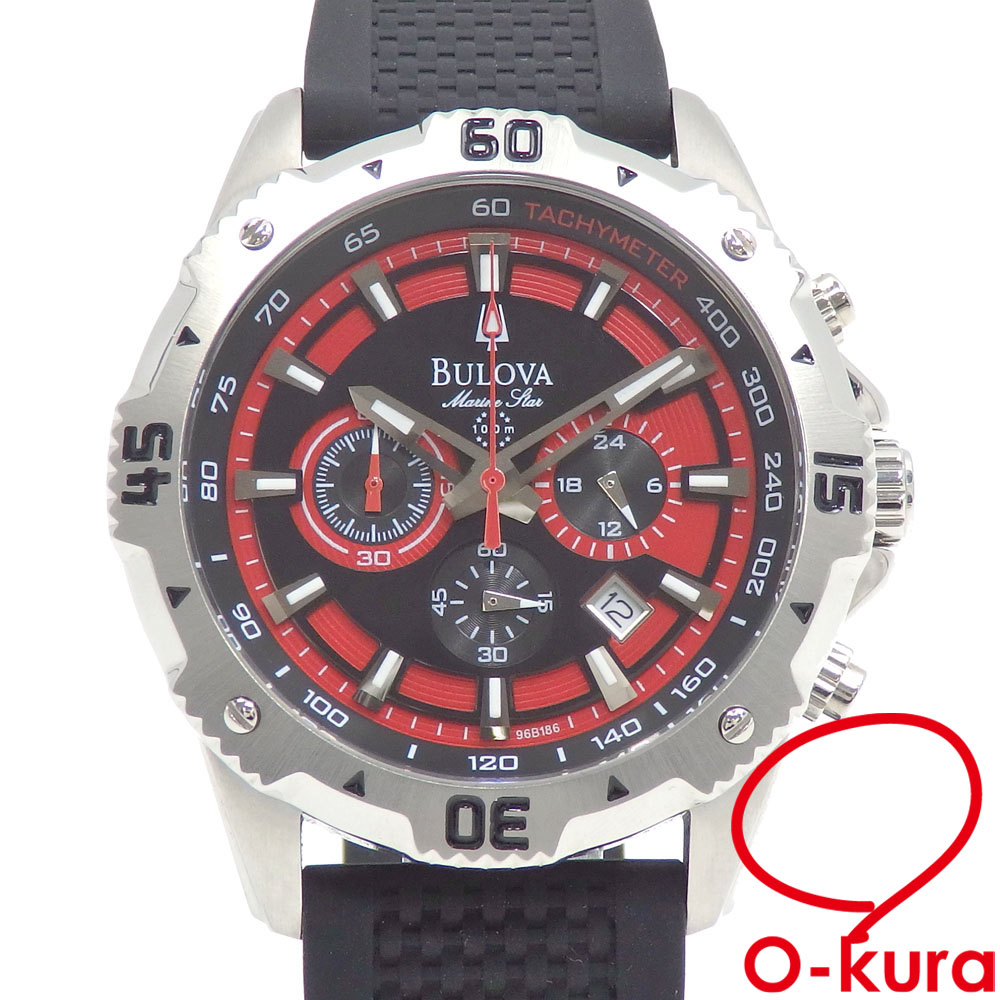[Used] Bulova Watch Marine Star Men's Quartz SS Resin 96B186 Battery ...