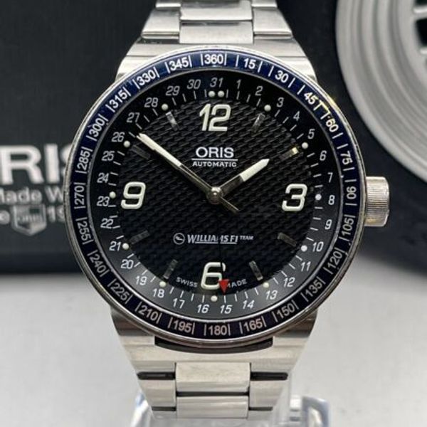 Oris Pointer 7585 F1 Williams Men's Black automatic 42mm Watch with Box ...