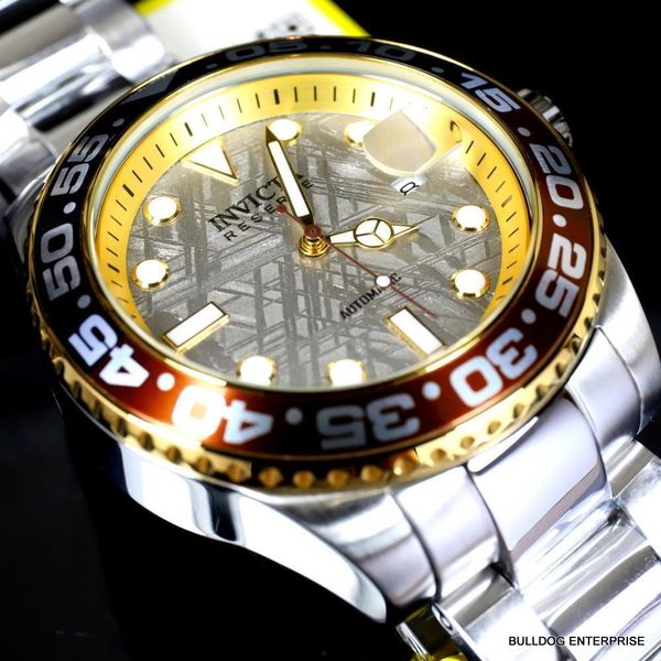 Invicta Reserve Pro Diver Meteorite Automatic Root Beer 46mm Steel ...