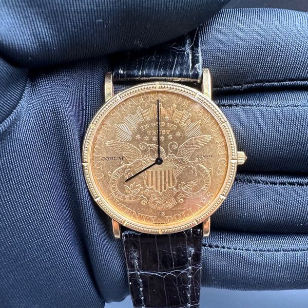 Corum “1860 Gold Liberty Twenty Dollars Coin” Dial 18K Gold Quartz ...