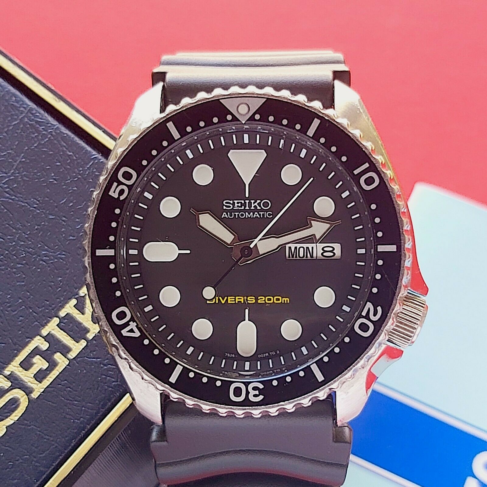 Seiko divers watch 7S26-0020 Automatic + rubber band dive SKX007 mens ...