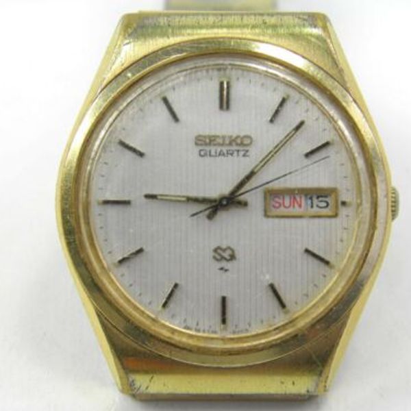 Vintage Mens Seiko SQ 4336-8110 gold tone stainless steel quartz wrist ...