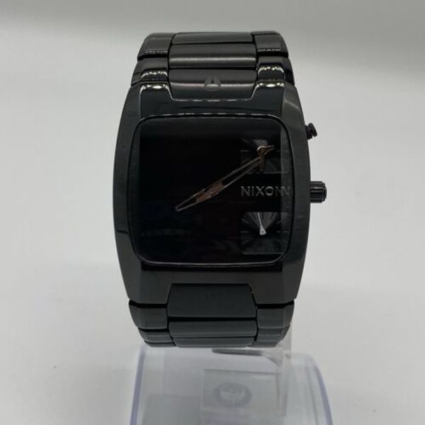 Nixon Men's Watch The Banks Black 100M STAINLESS STEEL JAPAN Good ...