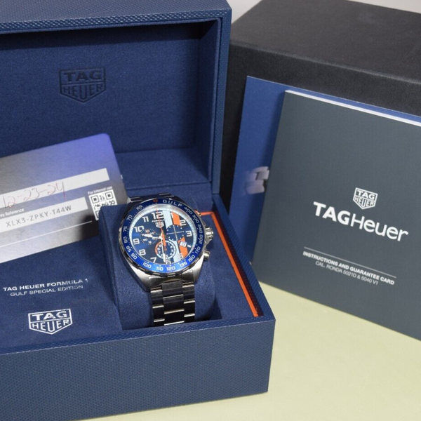 New Tag Heuer Formula 1 X Gulf Special Edition Men's Watch CAZ101AT ...