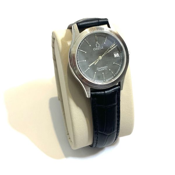 Vintage Omega Seamaster 1425 Black Dial Stainless Steel Menâ s Quartz ...