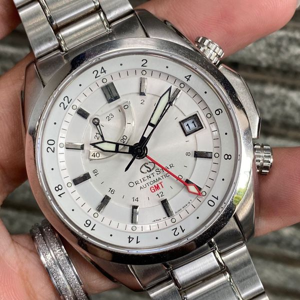 RARE Orient Star GMT Automatic DJ00-C3-B Power Reserve White Men Watch ...