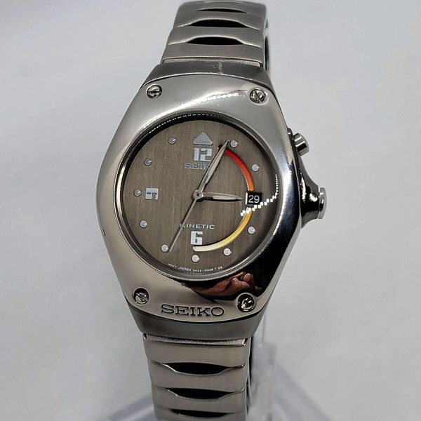 Vintage 1997 Seiko Arctura 3M22-0D39 quartz Kinetic watch date power ...