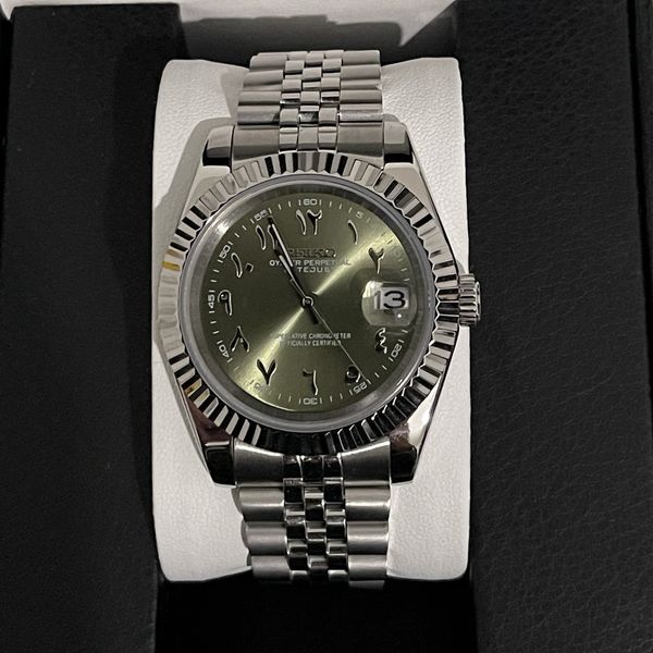 Seiko Mod - Olive Green Arabic Dial - Automatic Watch | WatchCharts ...