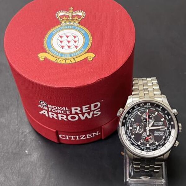 Citizen Eco-Drive CA0080-54E Stainless Steel Chronograph Red Arrows ...