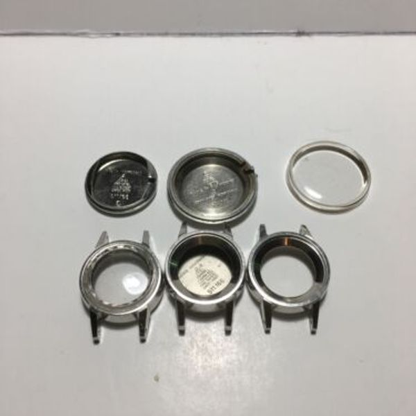 Vintage Omega Stainless Steel Watch Back And Glasses, Watch Parts ...