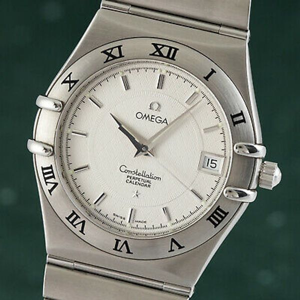 Omega Constellation Perpetual Calendar Edelstahl Herrenuhr Ref 15523000 ...