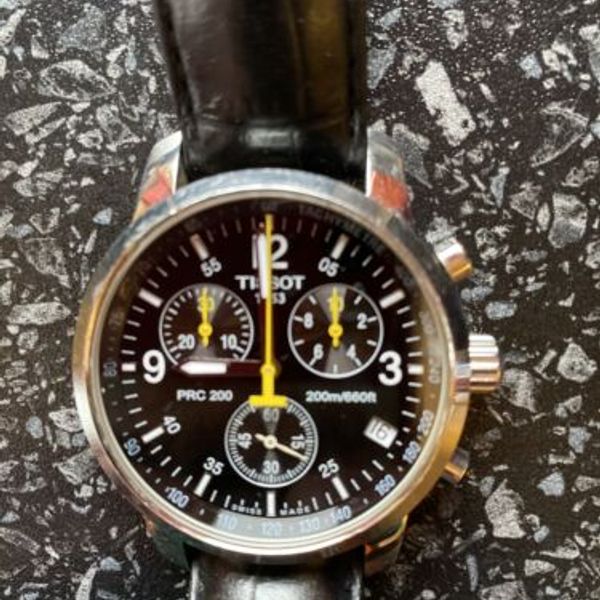 TISSOT T0554171605700 Black Dial Chronograph Wrist Watch for Men PRC 200 | WatchCharts