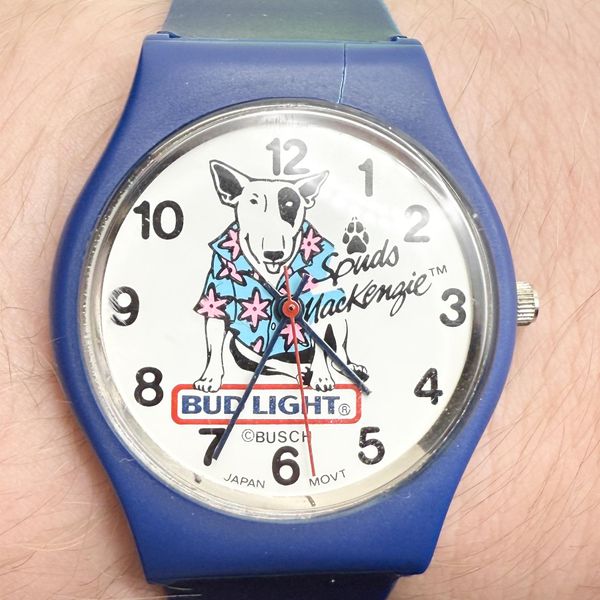 [WTS] Vintage 1990s Spuds Mackenzie Bud Light Advertising Watch NEW ...