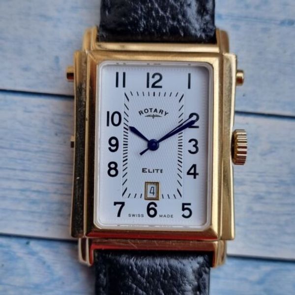 Rotary Elite Reverso Reversible Gents Tank Style Watch | WatchCharts ...
