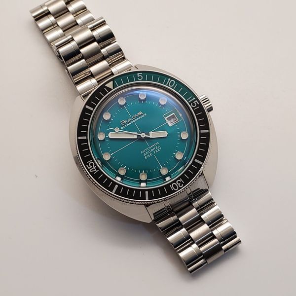 BULOVA OCEANOGRAPHER 96B322 AUTOMATIC SNORKEL WATCH DIVER'S WATCH 200M ...