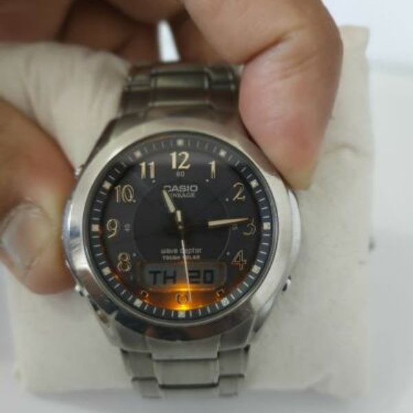 Rare Vintage Casio Lineage Titanium Wave Ceptor Men's Watch LCW 110T - Working | WatchCharts