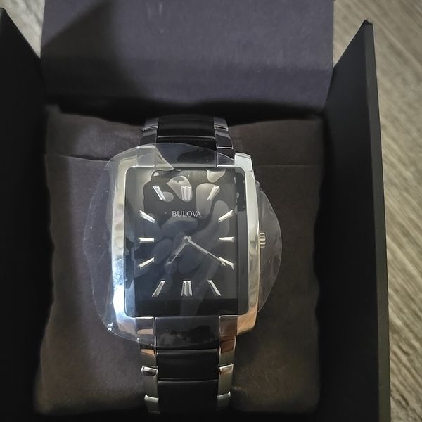 Bulova Men's Classic Rectangle 2-Hand Quartz Watch | WatchCharts ...