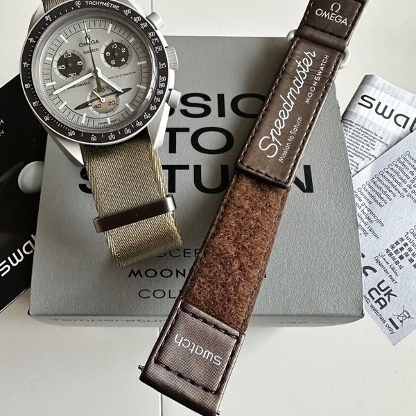 Omega X Swatch Satin Speedmaster Genuine Watch With Receipt & Extra ...