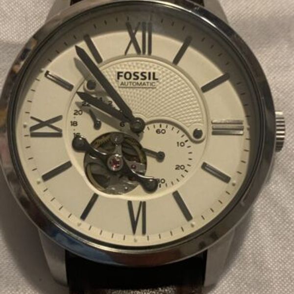 Menâ s Fossil automatic Watch townsman Keeping Time Open Heart 43.8mm ...