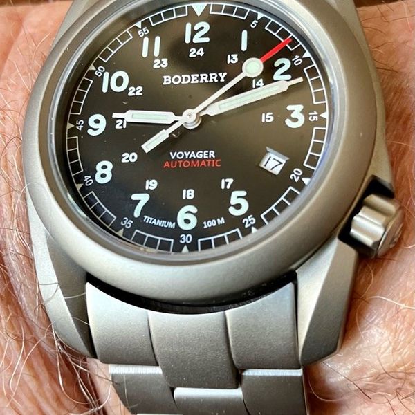 [$99 USD] FS: Boderry Voyager Titanium Automatic Field Watch Black Dial ...