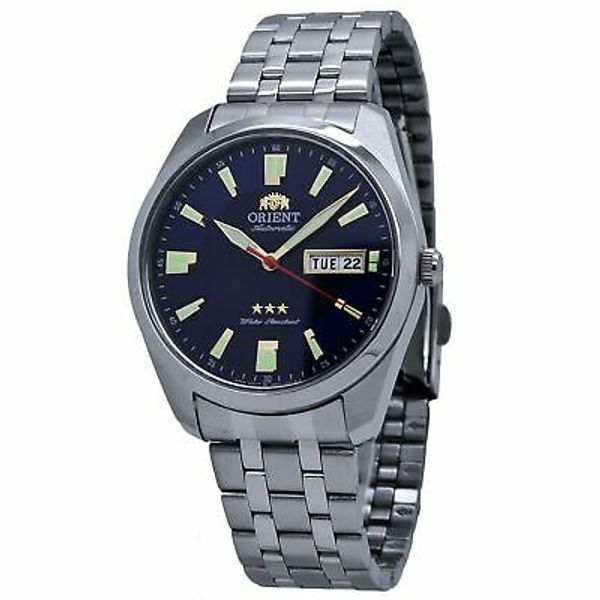 Orient Tri Star Blue Dial Stainless Steel Men's Watch RA-AB0019L19B ...
