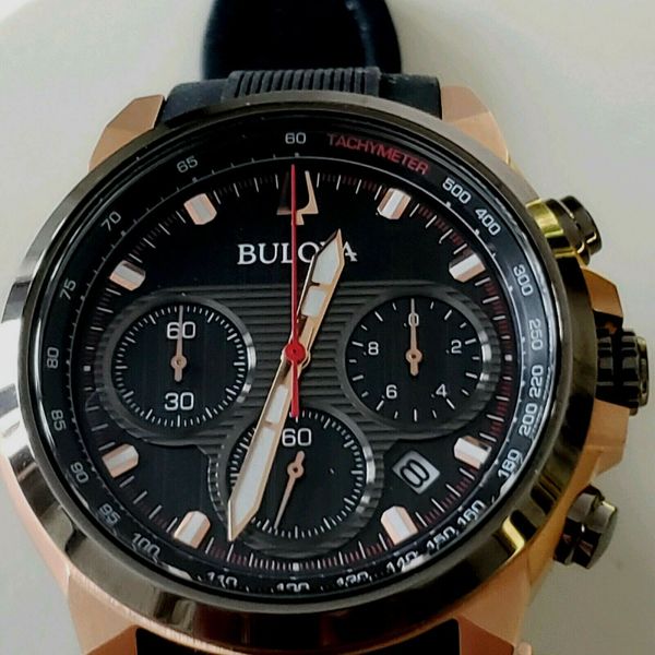 NWTS BULOVA MEN'S CHRONOGRAPH MODEL 98B311 ROSE GOLD 43MM | WatchCharts