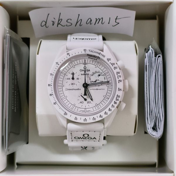Swatch Moonswatch Mission To The Moonphase - Full Moon (White ...