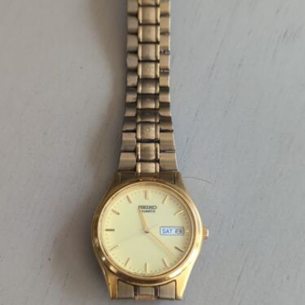 1998 - Seiko 7N43-9048 Men's Quartz Day Date luminous Dial new battery ...