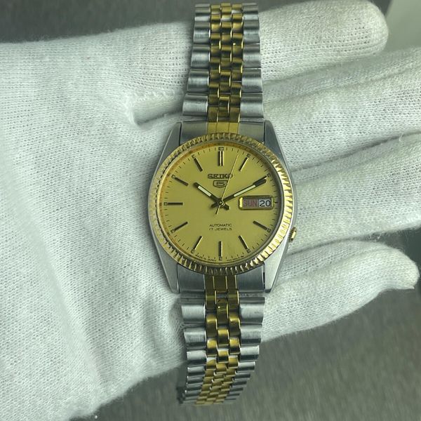 1995 Vintage Seiko 5 Automatic Mens Watch SNXJ89 Day/Date Japan ...