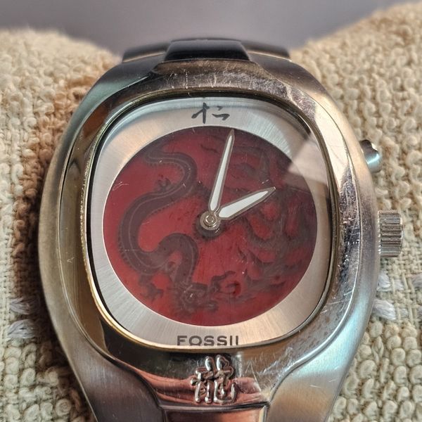 Fossil Big Tic Red Dragon Flame Breathing Watch JR-8161 | WatchCharts Marketplace