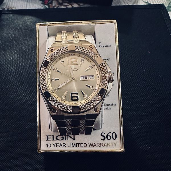 Elgin Mens Gold Tone Bracelet Watch Fg18003 - NO COLOR ONE SIZE ...