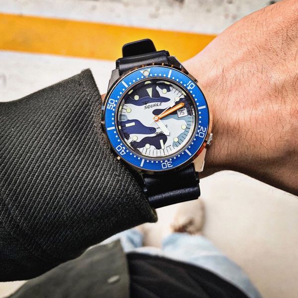 squale 1521 50 atmos dive diving watch RARE camouflage dial Limited ...