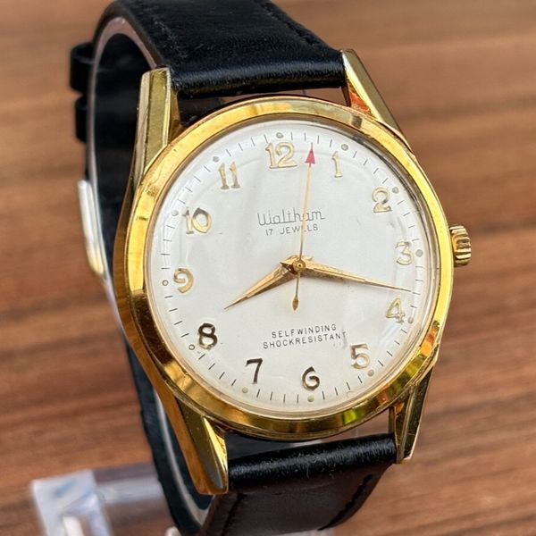 1965 Waltham men's automatic watch, works well, patina throughout, UT33 ...