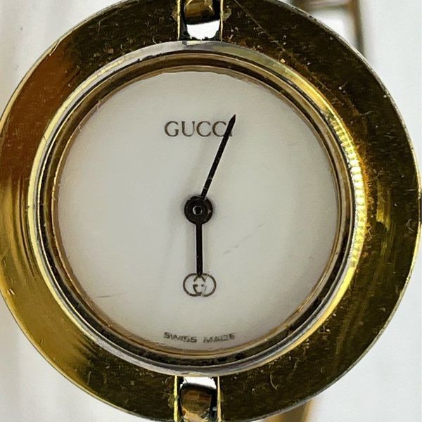 Vtg Gucci Changeable Bezel Gold Plated Wrist Watch Untested ...