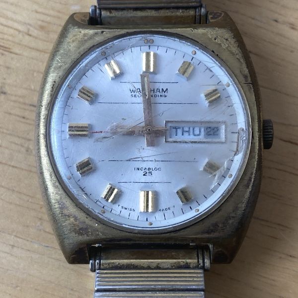 Vintage Waltham Incabloc 25 Jewels Self Winding Mechanical Watch ...