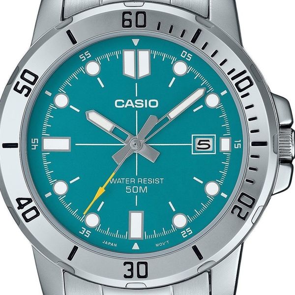 Casio Standard Turquoise Blue Dial Sports Quartz Men's Watch MTP-VD01D ...