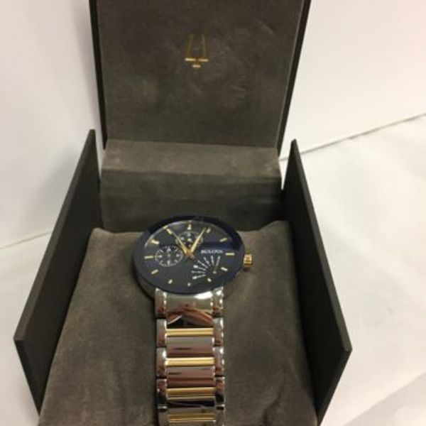 Bulova Modern Blue Dial Two Tone Men's Watch - 98C123 MSRP: $425 ...
