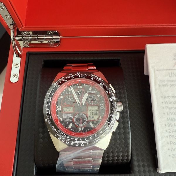 Citizen Menâ s Red Arrows Limited Edition Skyhawk watch silver and red ...