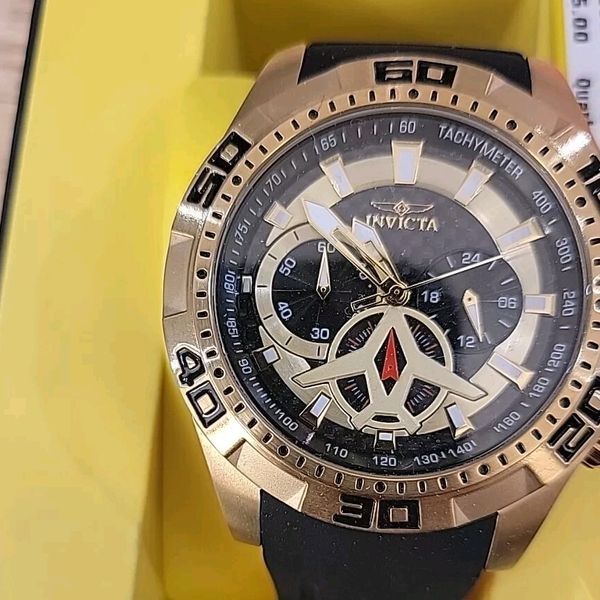 INVICTA AVIATOR CAPTAINS QUARTZ WATCH WATER RESISTANT GOLD/ BLACK- NEW ...