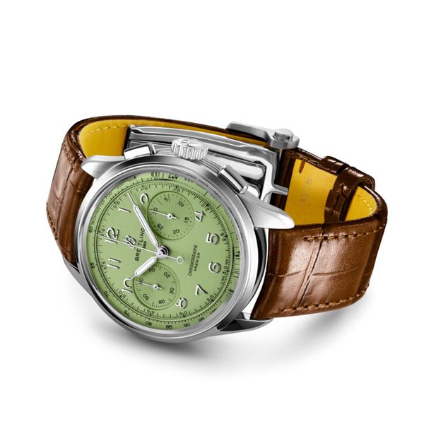 New Breitling Premier B09 Chronograph 40MM Green Dial Men's Watch ...