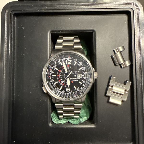 Citizen Eco-Drive Promaster Nighthawk Watch WR200 Slide Rule 42mm ...