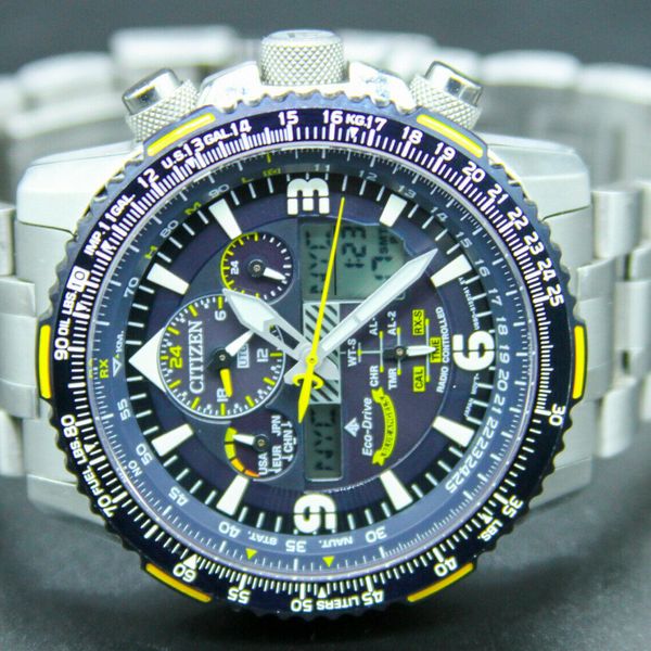 Citizen Promaster Skyhawk A-T Blue Angels Eco-Drive Pilots Watch JY8078 ...