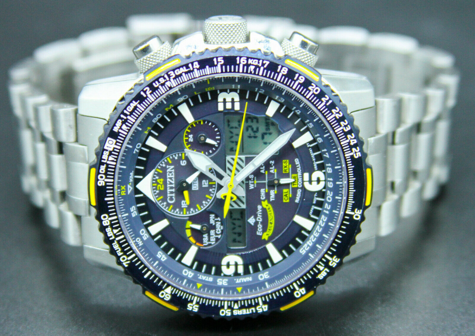 Citizen Promaster Skyhawk A-T Blue Angels Eco-Drive Pilots Watch JY8078 ...