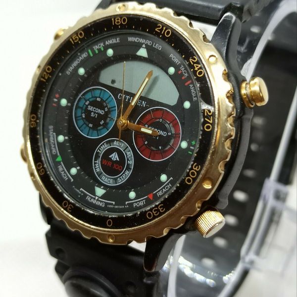 Citizen ProMaster Chronograph Yacht Timer Ana Digi Quartz FORPARTS ...