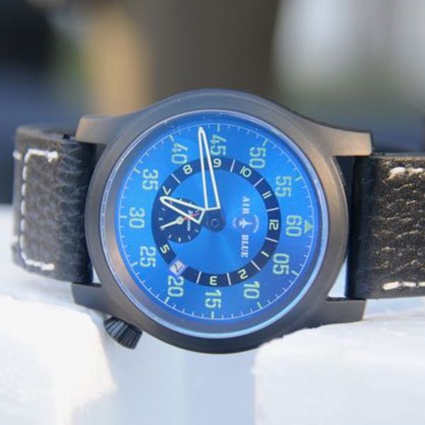 Air Blue Papa Praesto Automatic Pvd Pilot Watch $250 PP'd and Shipped ...