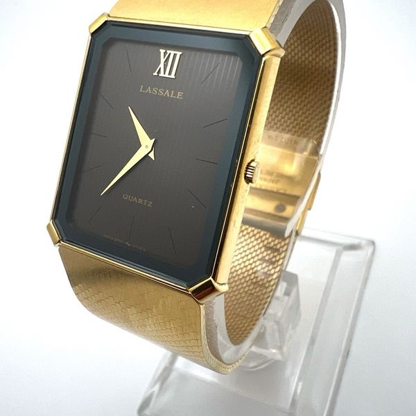 Seiko Lassale Tank Watch 23mm Gold Tone New Battery | WatchCharts ...