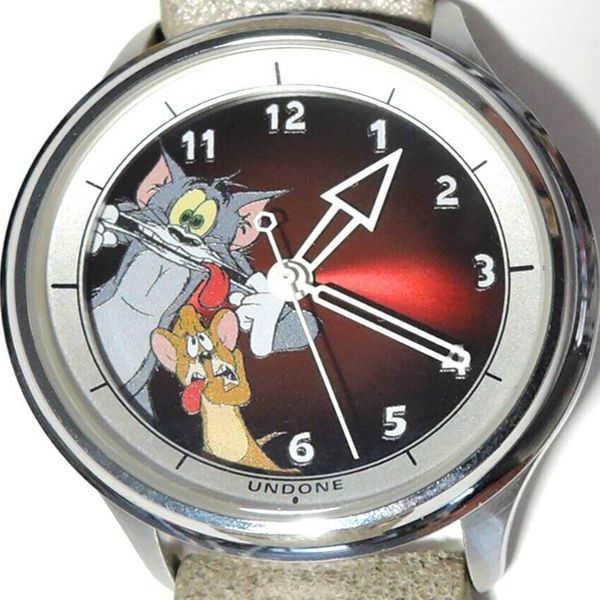 WORKING RARE UNDONE TOM AND JERRY COLLECTION CARTOON WATCH STAINLESS ...