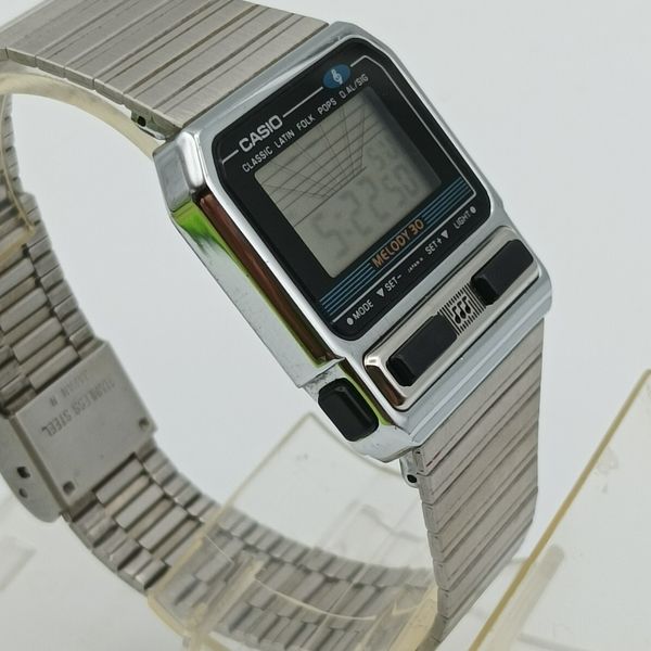 Vintage Casio M-301 Module 472 MELODY 30 ULTRA RARE WATCH JAPAN JK UHR ...